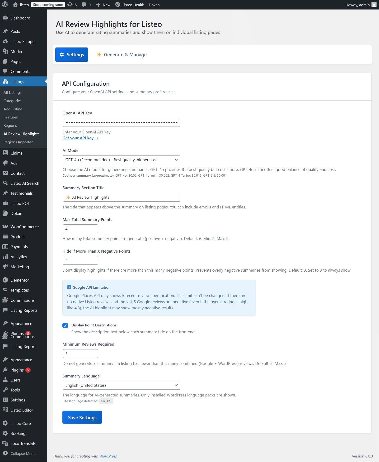 AI Reviews Highlights – Listeo Knowledge Base
