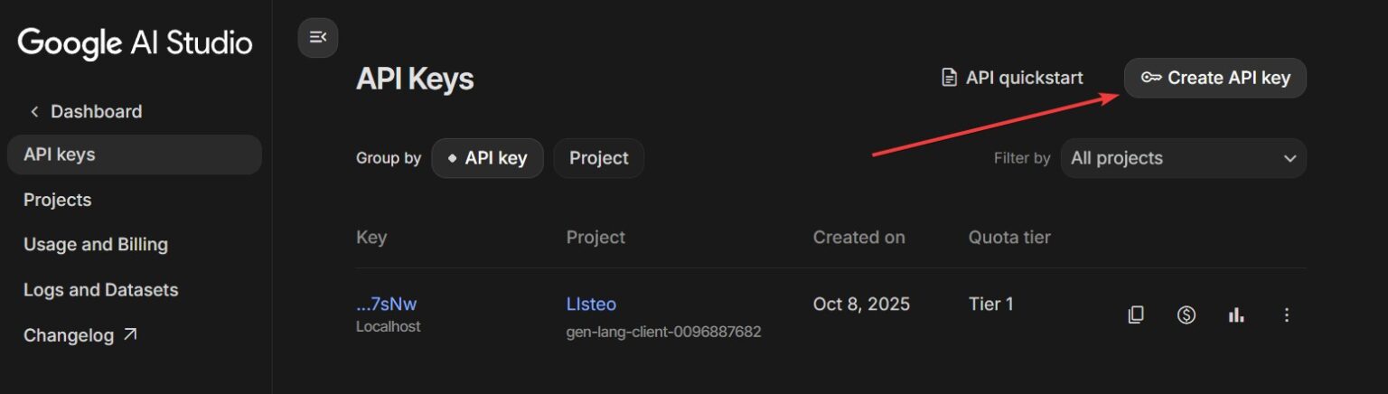 How to create a Gemini AI API key? – Listeo Knowledge Base